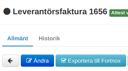 Export av leverantörsfakturor till Fortnox – Seven Time Support